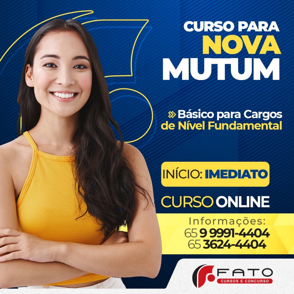 Nova Mutum 2023 - Básico para Cargos de Nível Fundamental - Fato Cursos e Concursos